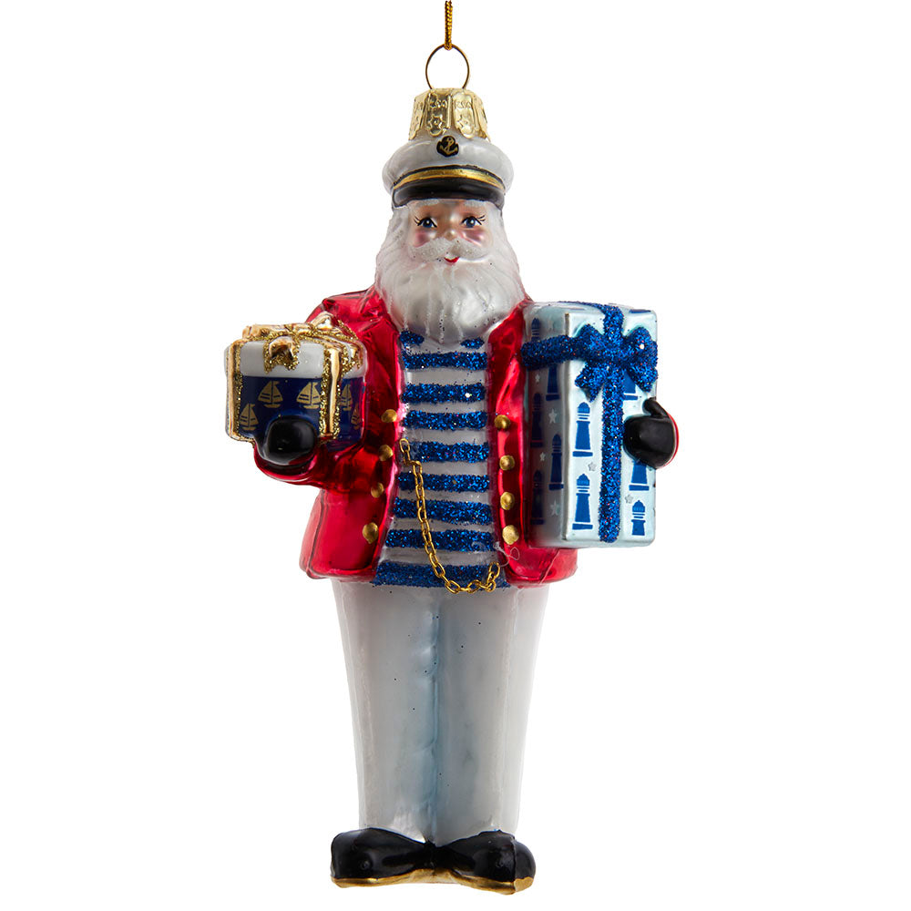 Nautical Santa Glass Ornament | Argosy Cruises