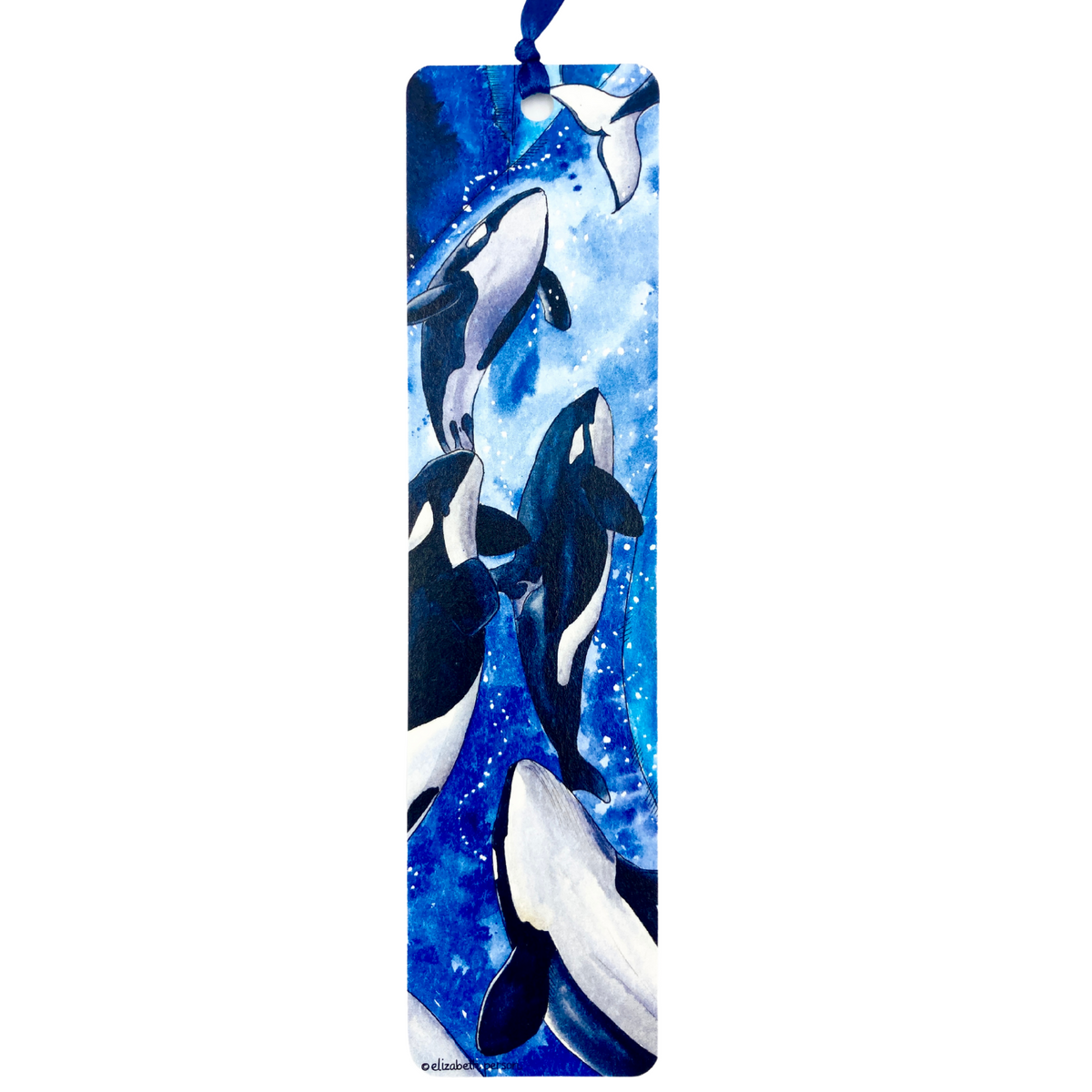 Orcas Watercolor Bookmark | Argosy Cruises