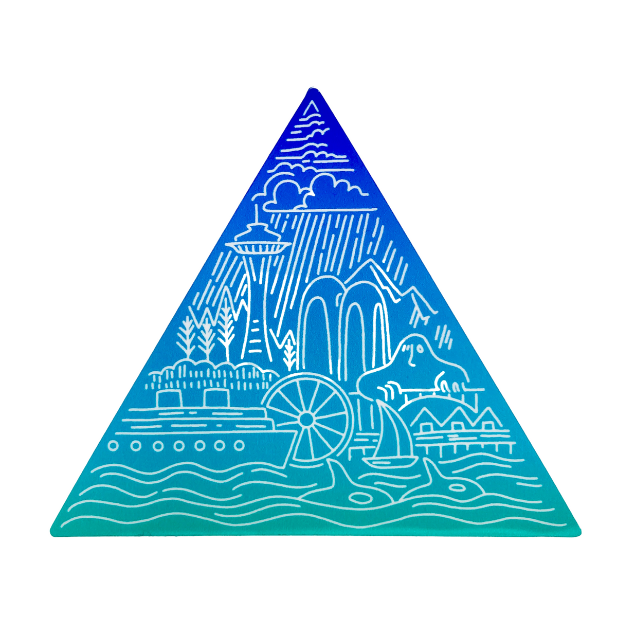 Seattle Geo Triangle Die-Cut Sticker | Argosy Cruises