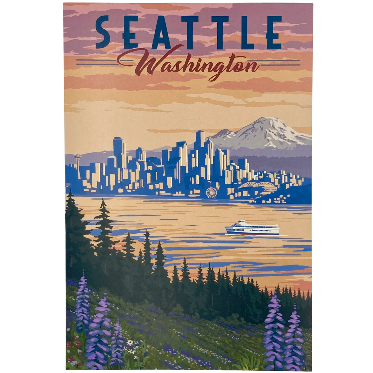 Seattle Sunset 9x12 Art Print | Argosy Cruises